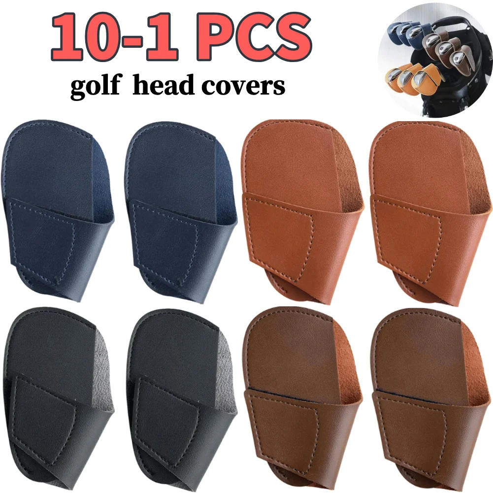 1/2/3/5/10PCS Universal Portable Golf Headcover PU Lightweight Golf ...