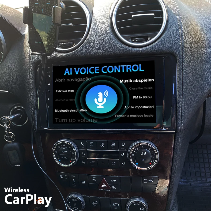 8GB-128GB-AI-Voice-Wireless-CarPlay-Car-Radio-Stereo-For-Mercedes-Benz ...