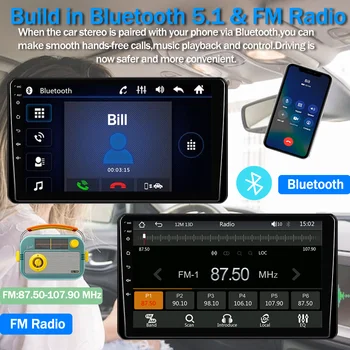 Radio Universal para coche, de 9 pulgadas reproductor Multimedia con ...