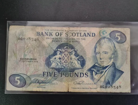 Notas-originales-De-Escocia-5-libras-Fuera-De-uso-Ahora-coleccionables ...