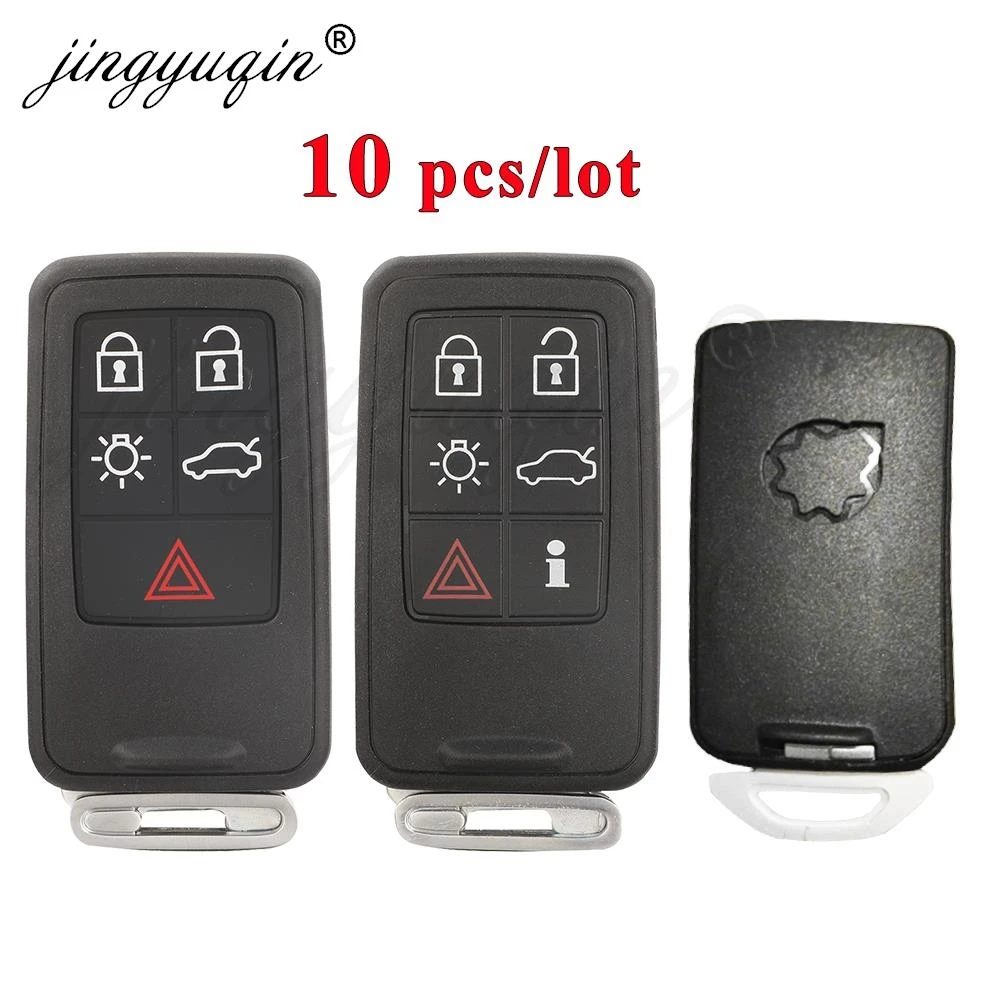 jingyuqin-10pcs-5-6-Buttons-Smart-Car-Key-Shell-For-Volvo-S60-V60-S80 ...