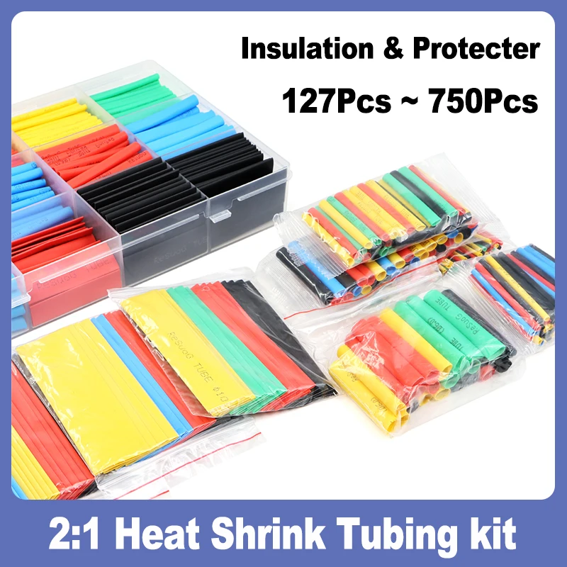 2:1 Heat Shrink Tube Kit Thermoresistant Shrinkage Tubing Wire Wrapping ...