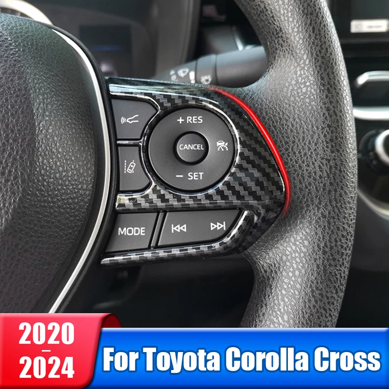 Car-Steering-Wheel-Button-Cover-Trim-Stickers-For-Toyota-Corolla-Cross ...
