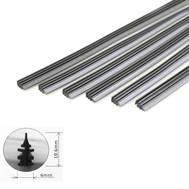 2pcs/lot Universal Auto Vehicle Insert Soft Rubber Strip Refill For ...