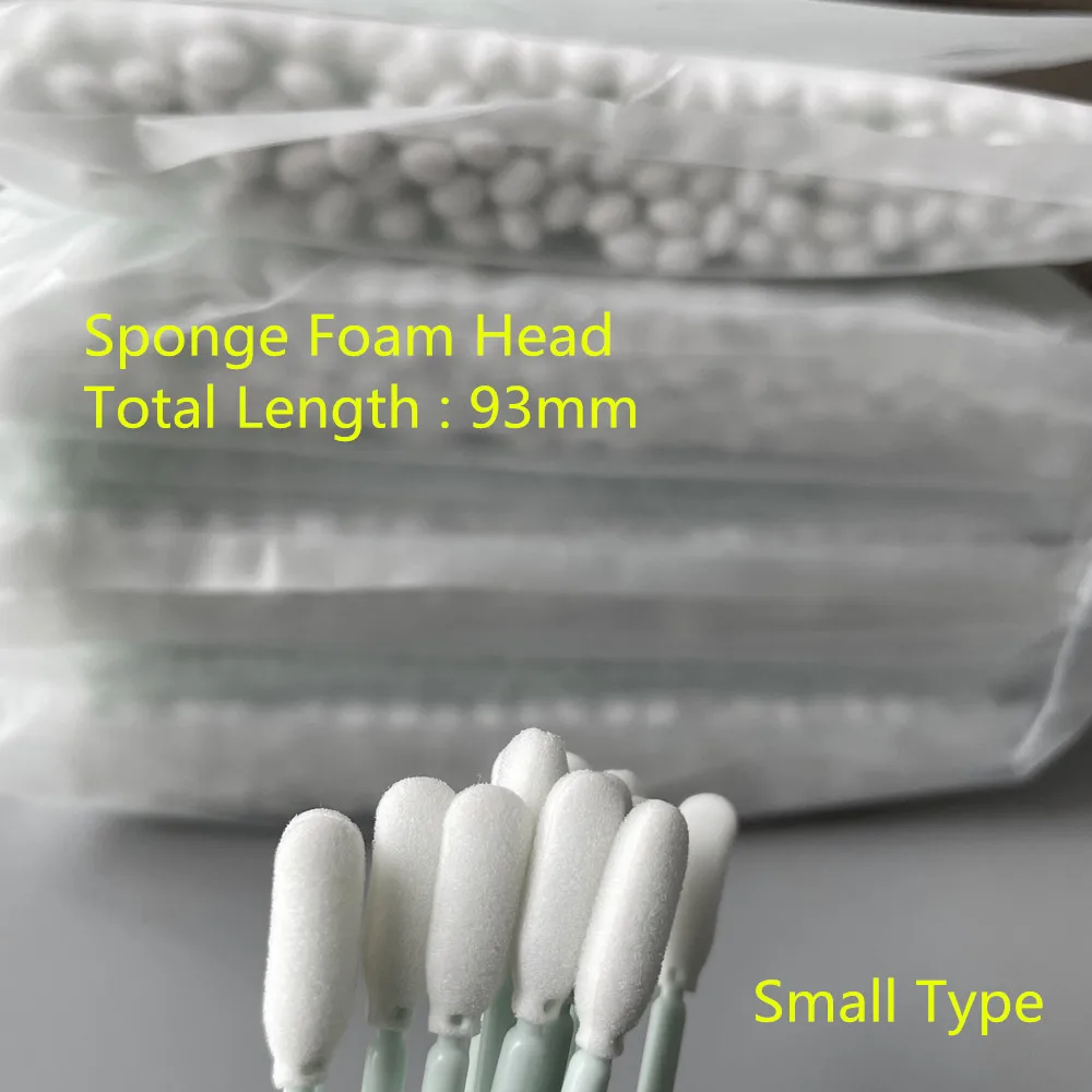 100 Piece Swabs , Flexible Head sponge foam cleaning swab sticks clean ...