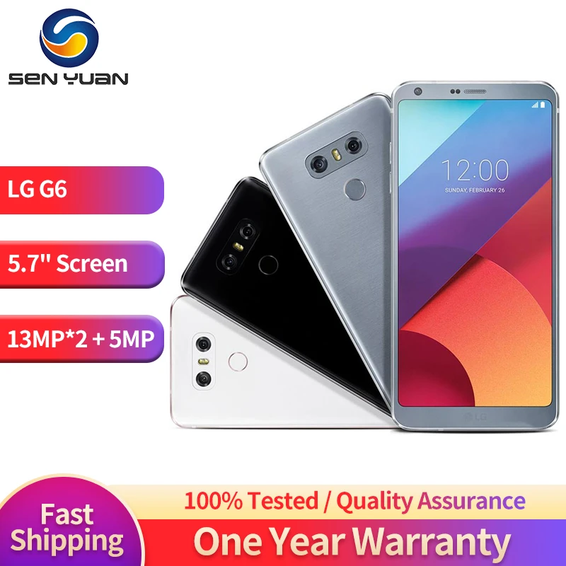 Original Unlocked LG G6 H873 4G LTE Mobile PhoneQuad Core Refurbished ...