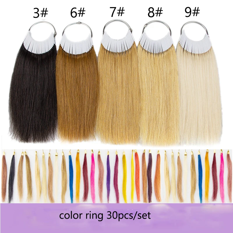 30pcs-set-Hair-Color-Rings-Swatches-Testing-Human-Hair-Color-Samples ...
