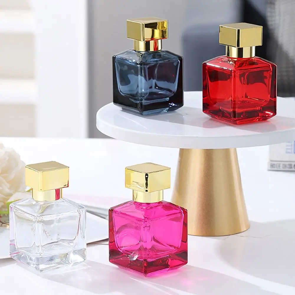 Frasco-De-Perfume-De-Vidro-Quadrado-Garrafas-De-Spray-Transparente ...