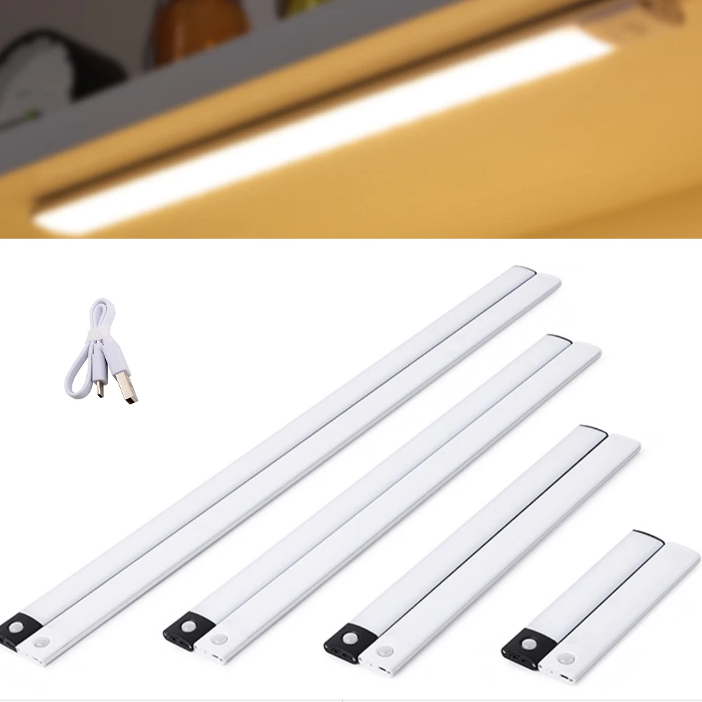 10-40CM-Ultra-thin-LED-Light-Cabinet-Light-Motion-Sensor-Wireless-USB ...