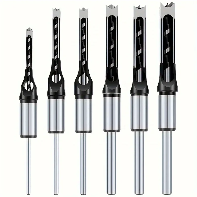 6pcs-High-Speed-Steel-Square-Hole-Drill-Bit-Set-for-Woodworking-Finish ...