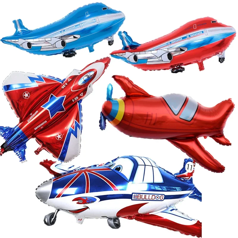 Large 87*93cm Fighter Plane Foil Helium Balloons Inflatable Air Plane ...