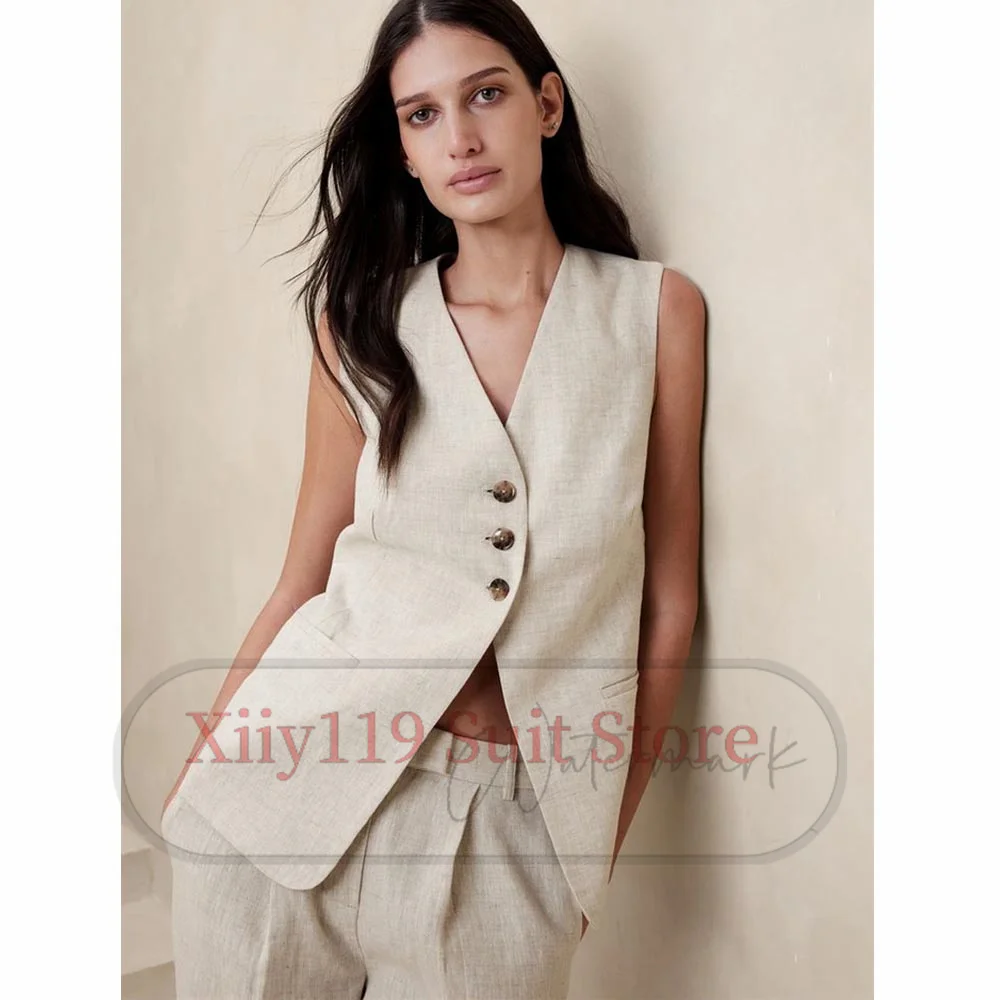 Women-s-New-Linen-Vest-Spring-and-Summer-Breathable-Sleeveless ...