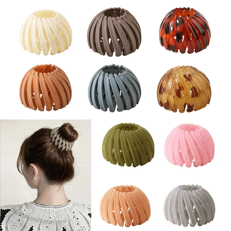 Expandable Ponytail Holder Hairpin Curling Birds Nest Shaped ...