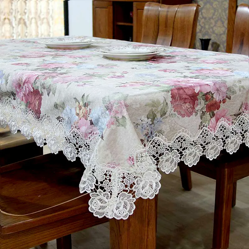 Cloth Tablecloths Rectangular Table | Lace Tablecloths Rectangular ...
