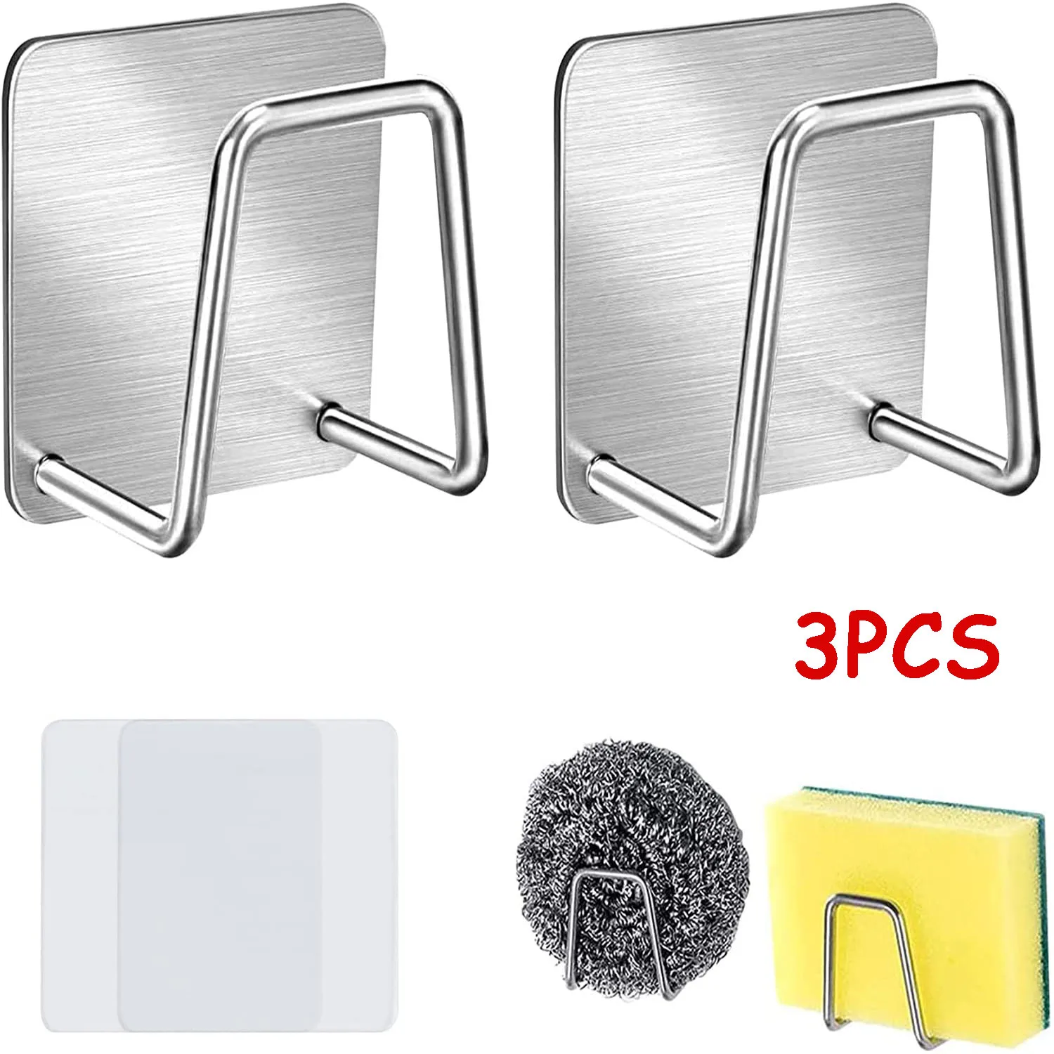 Kitchen-Sponges-Holder-Self-Adhesive-Sink-Sponges-Drain-Drying-Rack ...