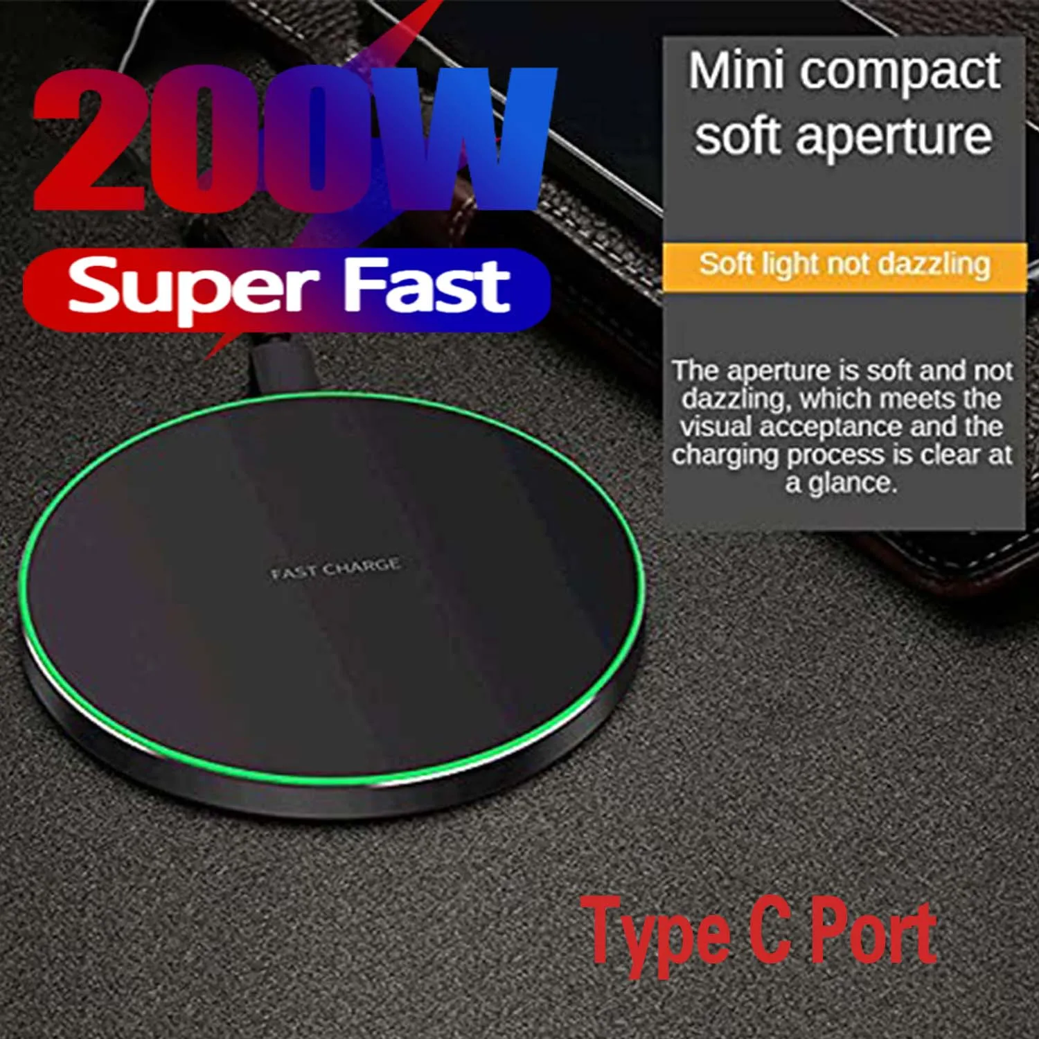 200W Wireless Charger USB C Fast Charging Pad Quick Charge QC 3.0 For ...