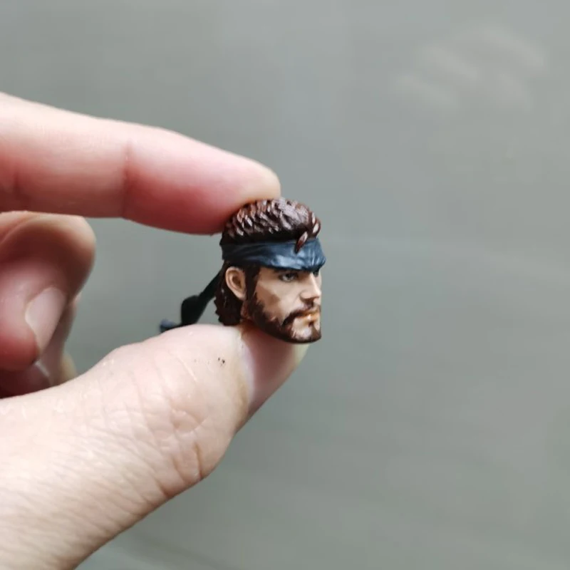 Painted 1/12 Scale Metal Gear Solid Snake Head Sculpt Fit 6" Mezco Figure