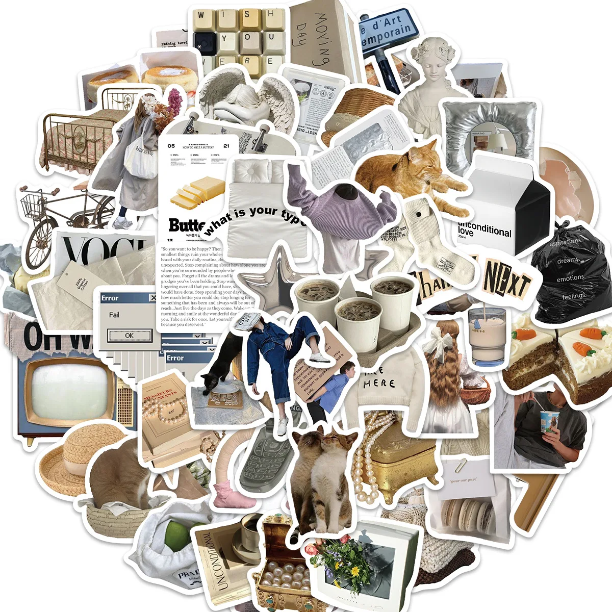 Retro-Lazy-Harajuku-Stickers-for-Scrapbook-Craft-Supplies-DIY-Thank-You ...