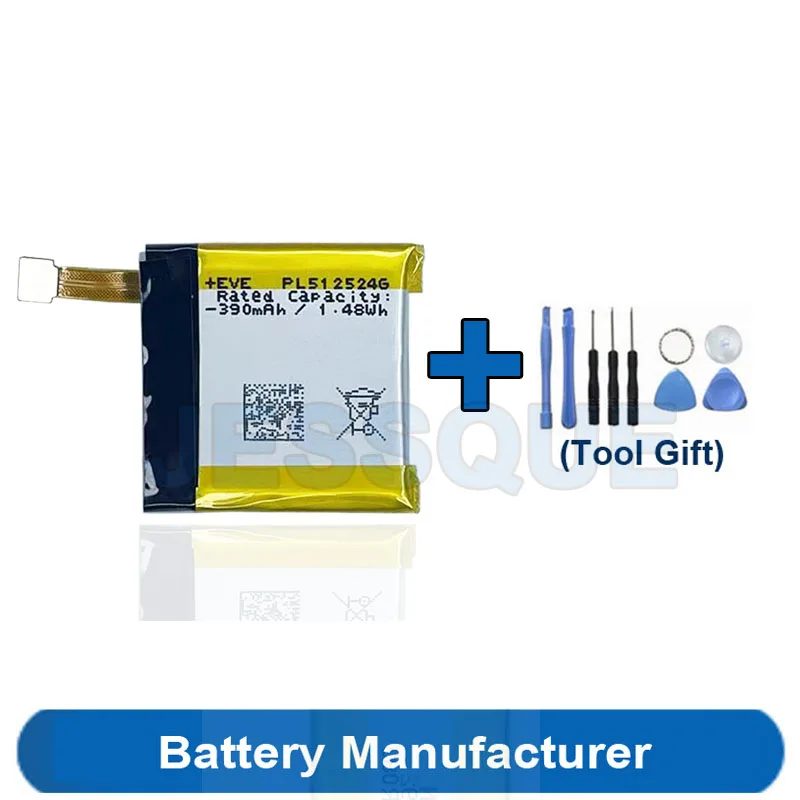 Toolsets-Gift-390mAh-PL512524G-PL502524V-Battery-For-Huami-Amazfit-T ...