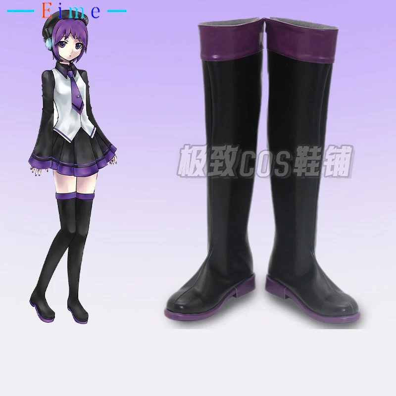 Vtuber Uta Cosplay Shoes PU Leather Shoes Halloween Carnival Overknees ...