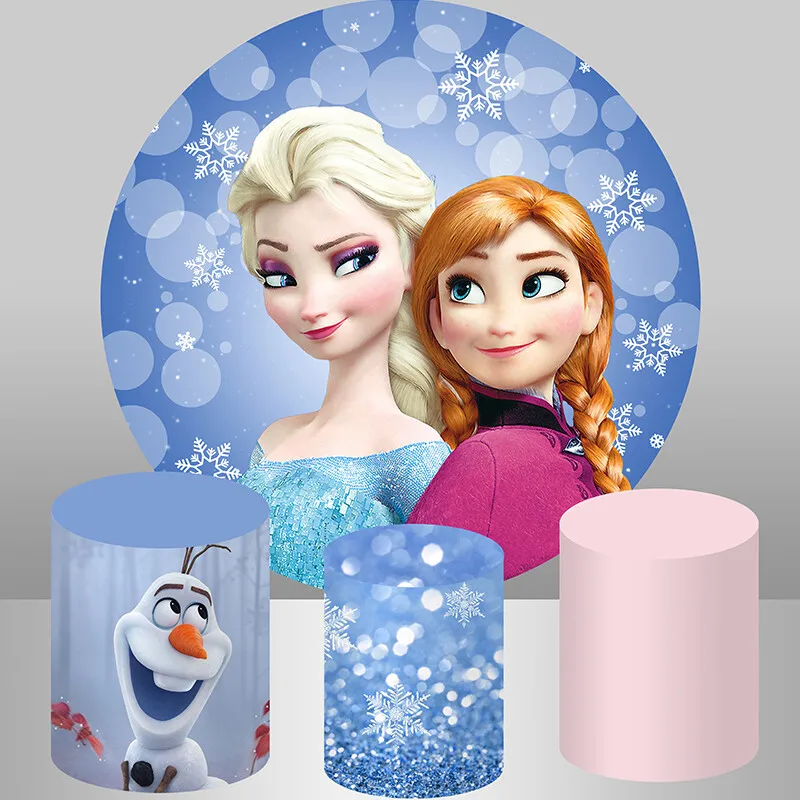 Disney-Frozen-Anna-Elsa-Princess-Birthday-Round-Circle-Backdrops-Baby ...