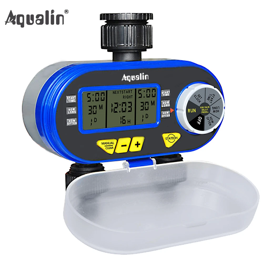 New Arrival Two Outlet Garden Digital Electronic Water Timer Solenoid Valve Garden Irrigation ...