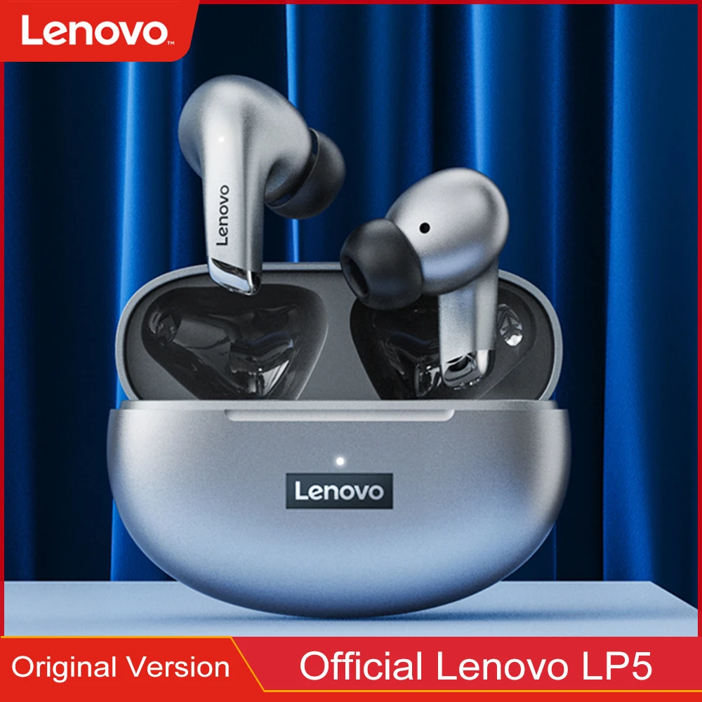 New Lenovo LP5 TWS Bluetooth Earphones 9D Stereo Wireless Headphone TWS Earbuds Touch Control ...