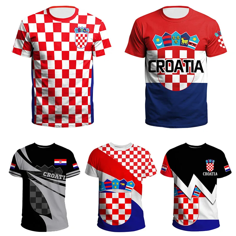 Fashion-3d-Men-s-T-Shirt-Croatia-Emblem-Graphic-Print-Short-Sleeve-Tops ...