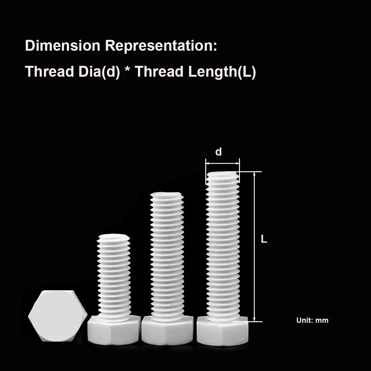 PTFE-Insulated-Plastic-Outer-Hexagonal-Bolt-With-Strong-Acid-And-Alkali ...