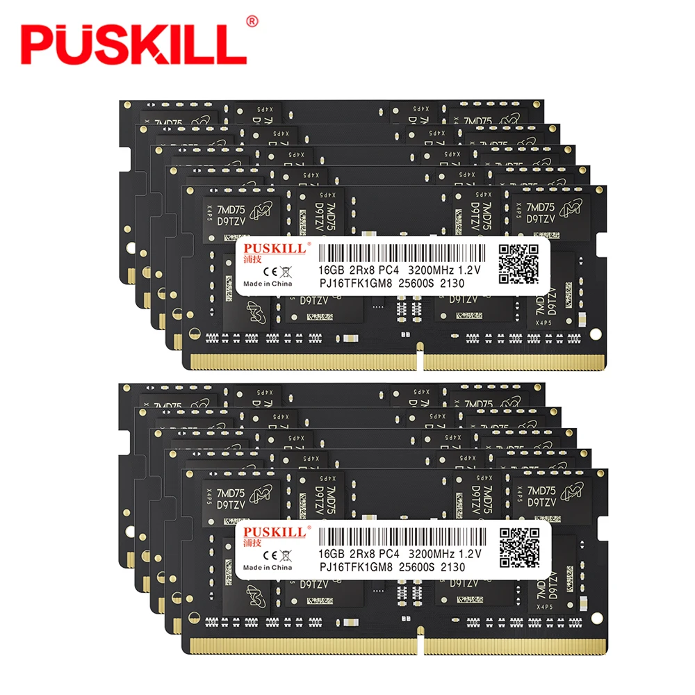 10PCS PUSKILL Memoria Ram DDR4 8GB 4GB 16GB 3200mhz 2666mhz 2400mhz ...