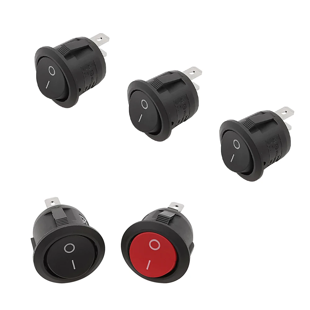 2/5/10Pcs KCD1-105 20 mm Diameter Round Rocker Switch AC 250V/6A 125V ...