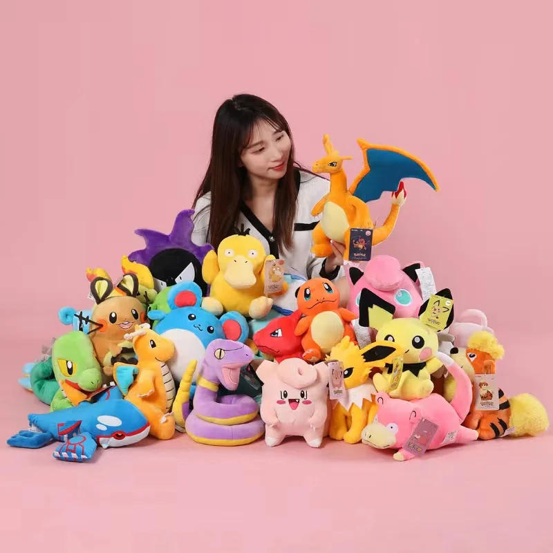 Pokemon Plush Kawaii Pikachu Charmander Squirtle Bulbasaur Lapras Eevee ...