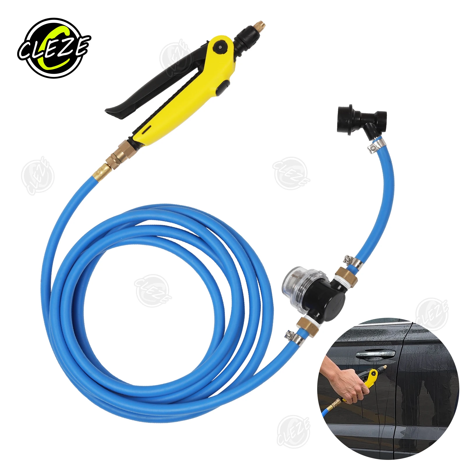 CLEZE 19 Feet High Pressure PPF Car Wrapping Wash Water Hose with ...
