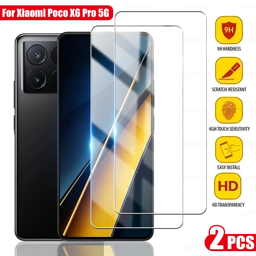 2Pieces-Tempered-Glass-For-Xiaomi-Poco-X6-Pro-5G-Xiomi-xaomi-PocoX6 ...