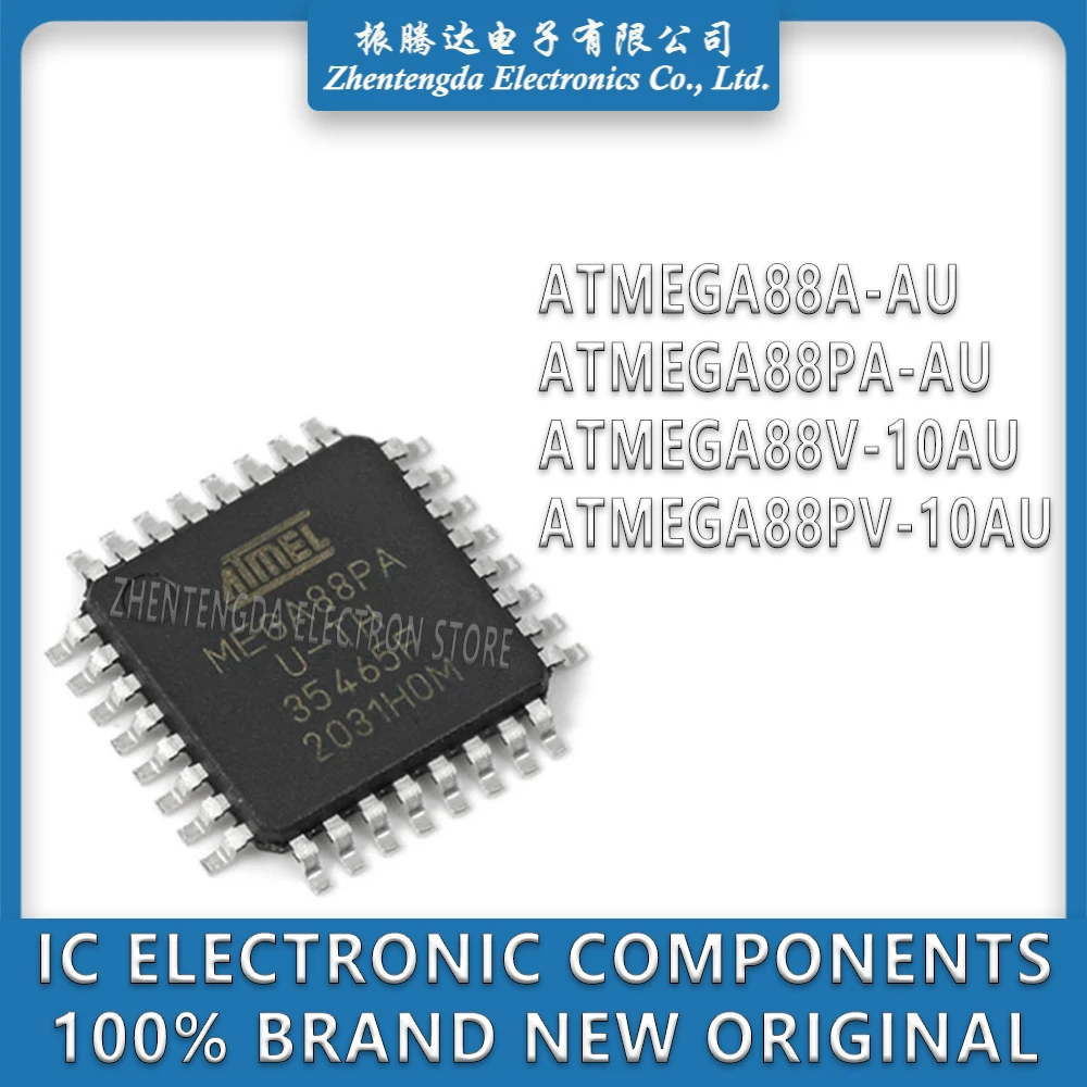 ATMEGA88A AU ATMEGA88PA AU ATMEGA88V 10AU ATMEGA88PV 10AU ATMEGA88 ATMEGA IC MCU Chip TQFP 32|集積 ...