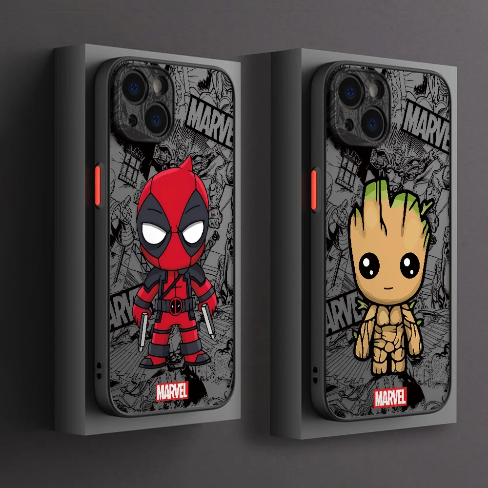 Deadpool Groot Venom Matte Transparent Phone Case - Hard Cover for Oppo ...