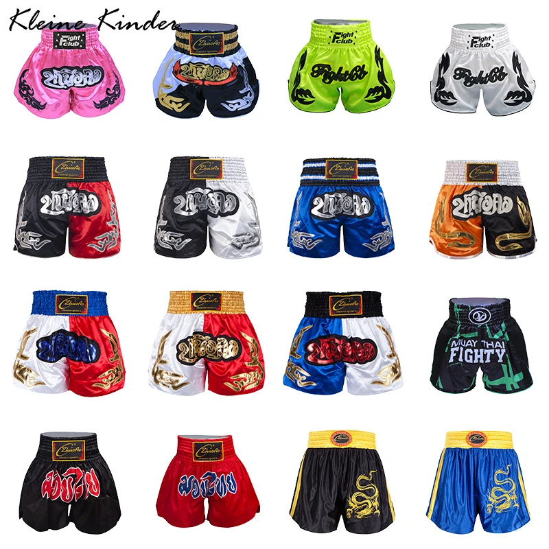 Muay-Thai-Pants-Man-Embroidery-Thai-Boxing-Shorts-Child-Women-Retro ...
