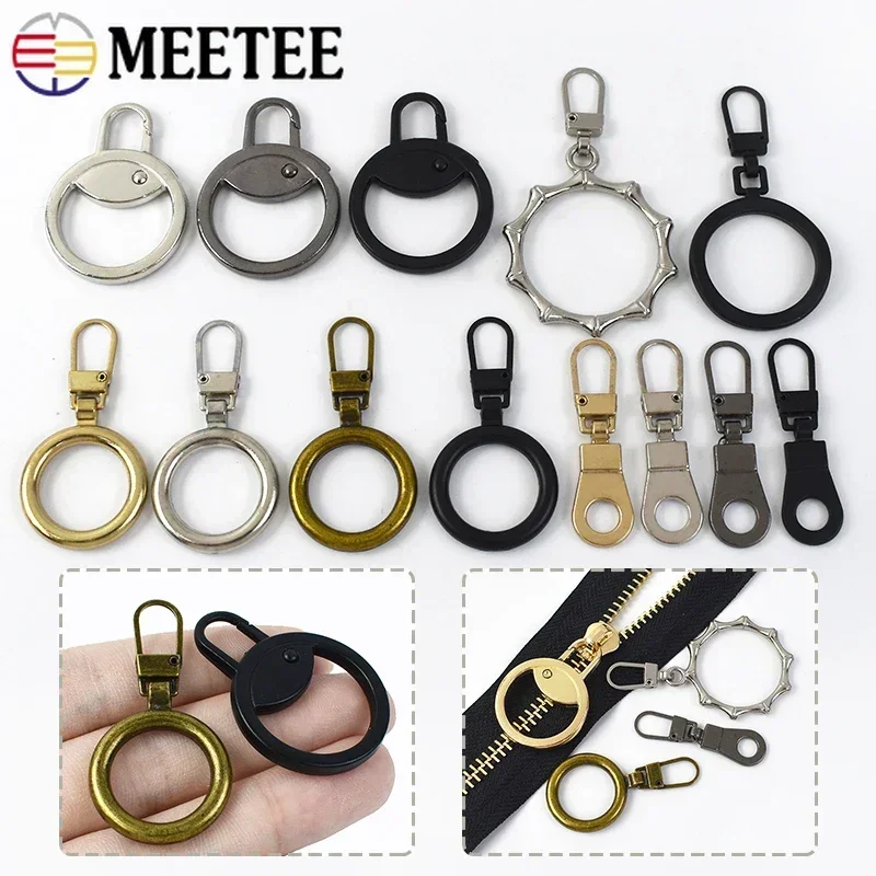 5-10Pcs-Meetee-Zipper-Puller-Head-Detach-O-Ring-Spring-Buckle-Zip ...