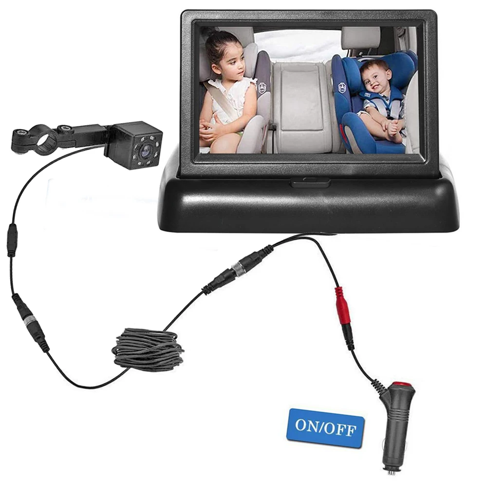 Baby-4-3-Inch-HD-Foldable-Car-Rear-View-Monitor-Reversing-LCD-TFT ...