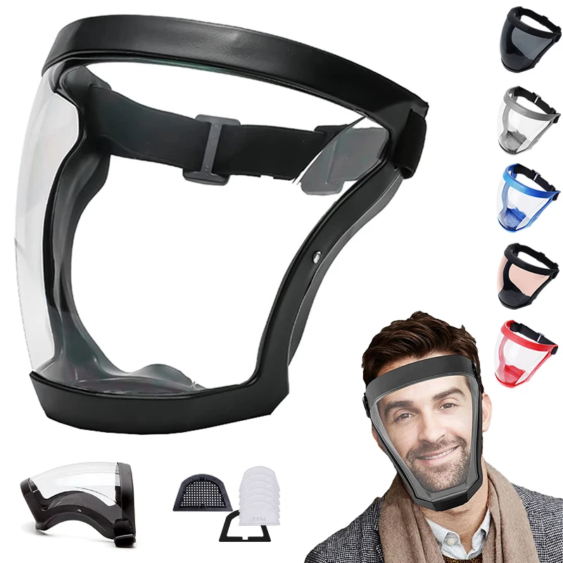Full-Face-Shield-Work-Mask-Kitchen-Oil-splash-Proof-HD-Transparent ...