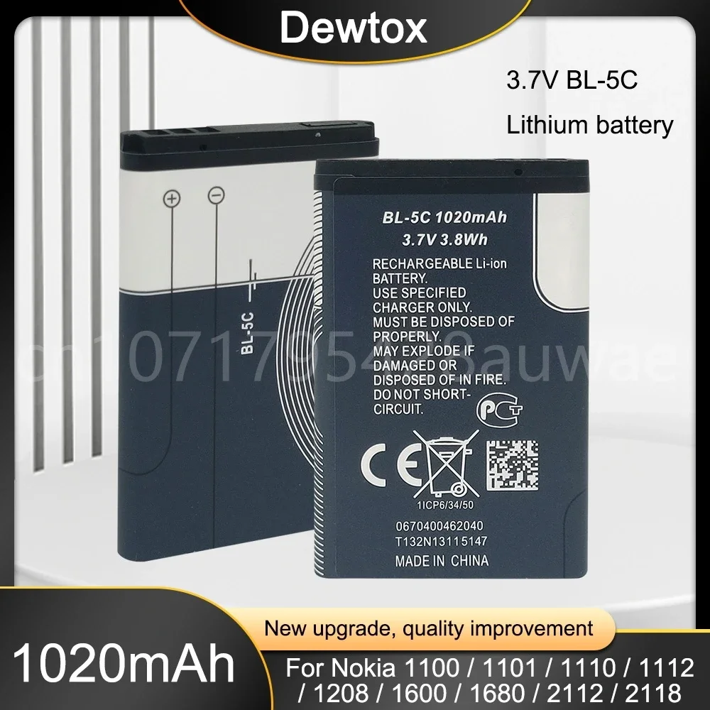 1020mAh-BL-5C-BL5C-BL-5C-Li-ion-Lithium-Battery-for-Nokia-1112-1208 ...