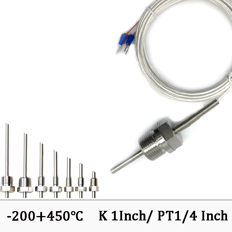 Inch-PT100-K-Stainless-Steel-Fixed-Thread-Platinum-Thermal-Resistance-Thermocouple-Waterproof ...