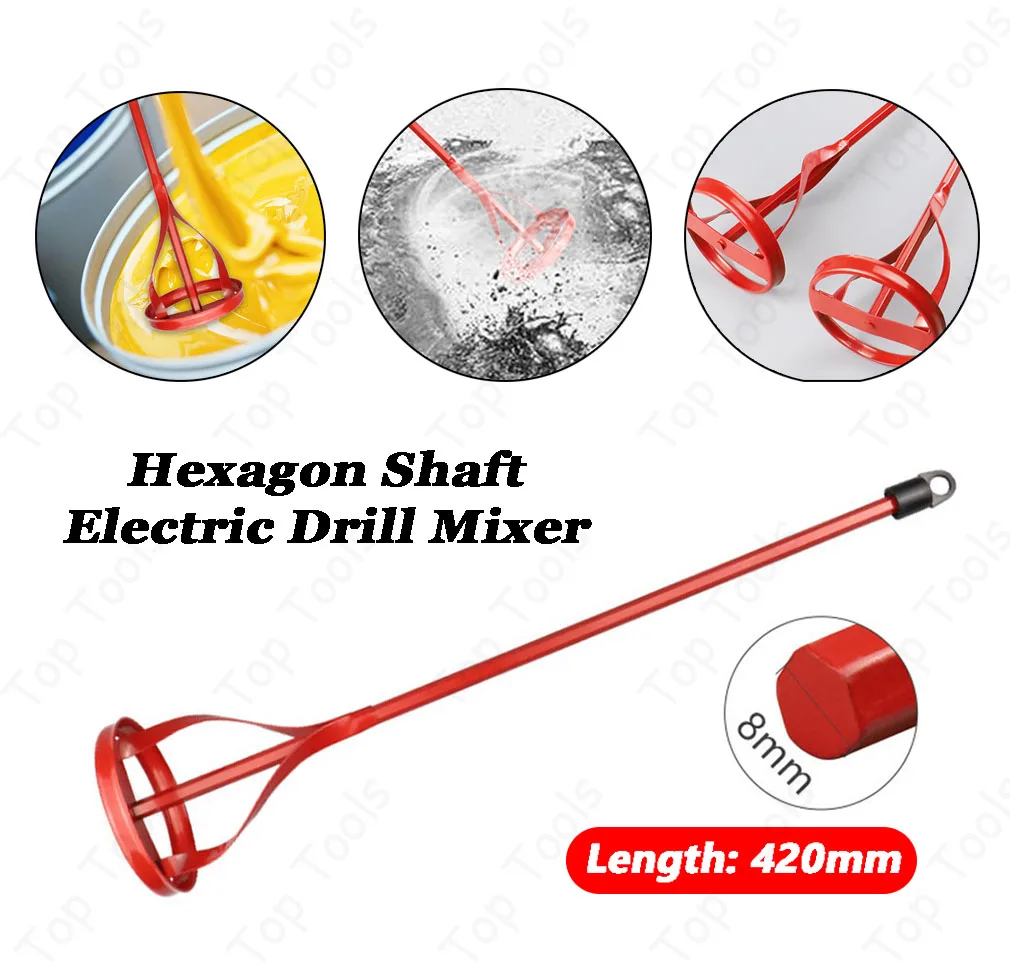 Hexagon-Shaft-Plaster-Paint-Mixer-Durable-Mixing-Paddle-Rod-For ...