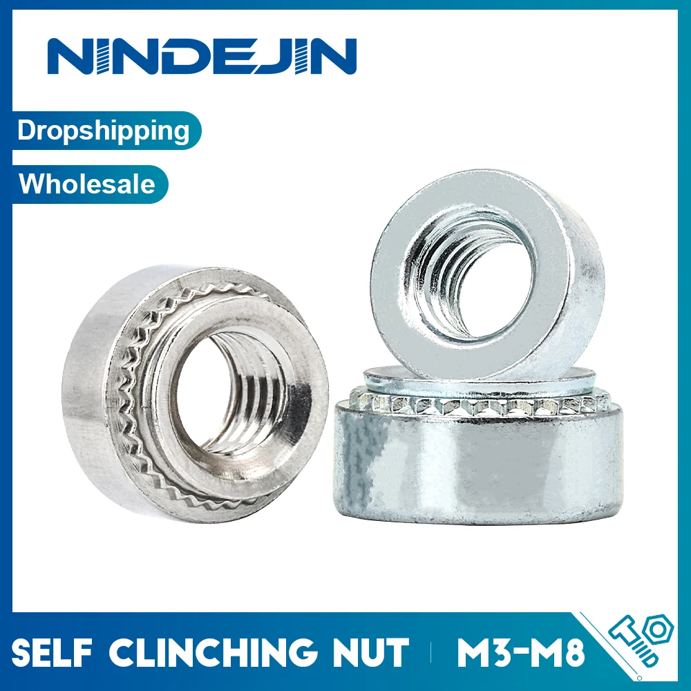 10-60pcs-Self-Clinching-Nut-304-Stainless-Steel-Galvanized-Swage-Nut-M3 ...