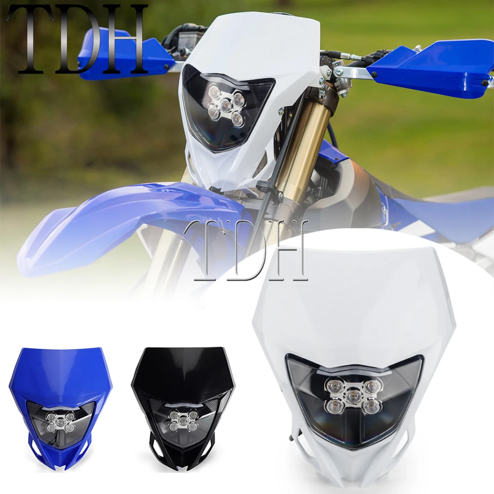 LED Front Headlamp Headlight Dirt Bike For Yamaha WR 250 400 450 YZ TTR ...