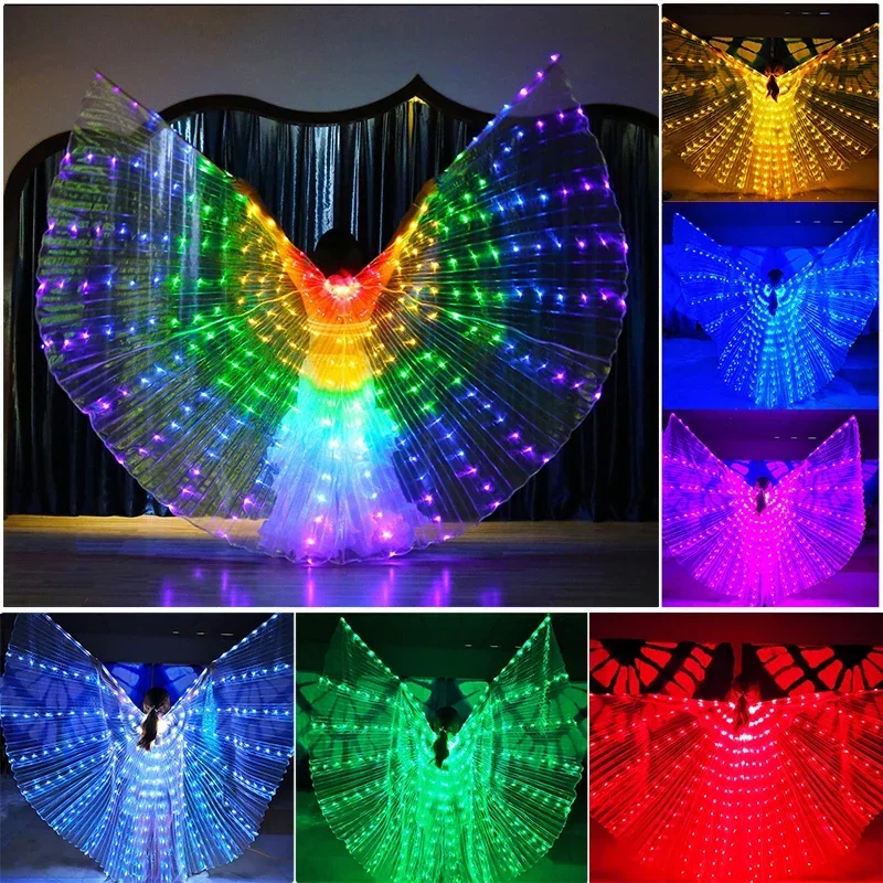 Women-Girls-LED-Dance-Wings-Butterfly-Glow-Dance-Wing-Halloween-Color ...