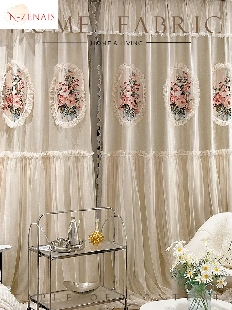 French-Romantic-Pastoral-Cream-Princess-Luxury-Curtains-for-Living-Room ...