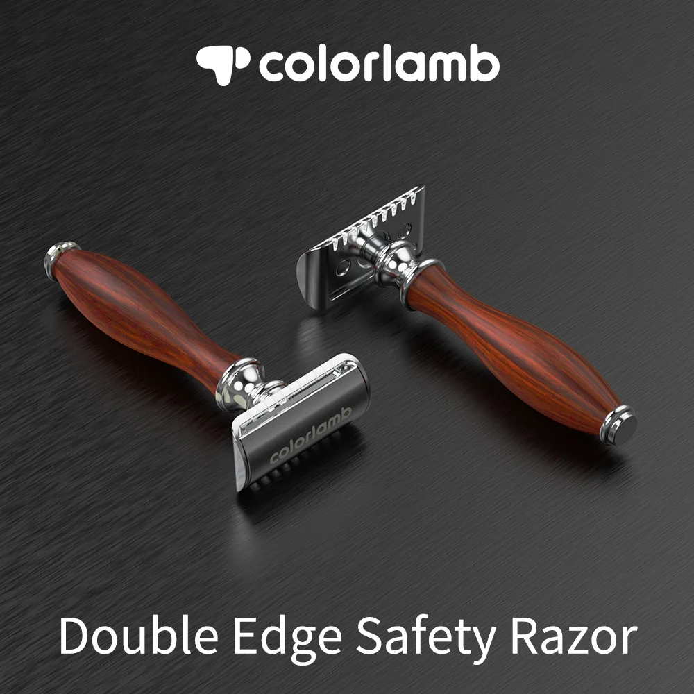 Colorlamb Wooden Handle Safety Razor for Men 11CM Double Edge 75g ...