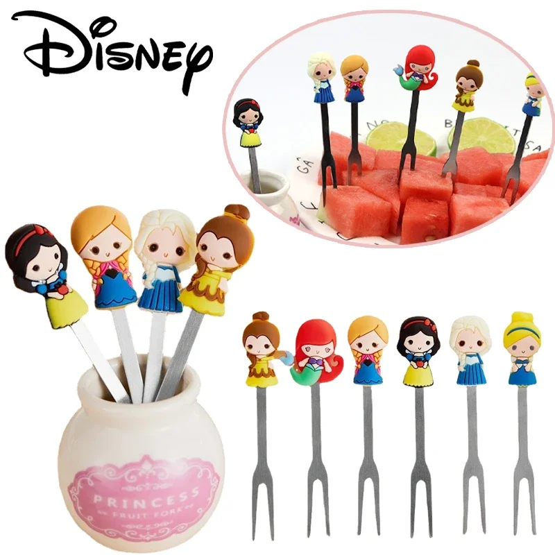 6pcs-Disney-Princess-Stainless-Steel-Fruit-Forks-Child-Dessert-Forks ...