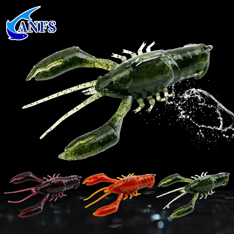 ANFS-1piece-Craw-Soft-Lure-Cool-Fishing-Lures-Artificial-Baits-Fishing ...